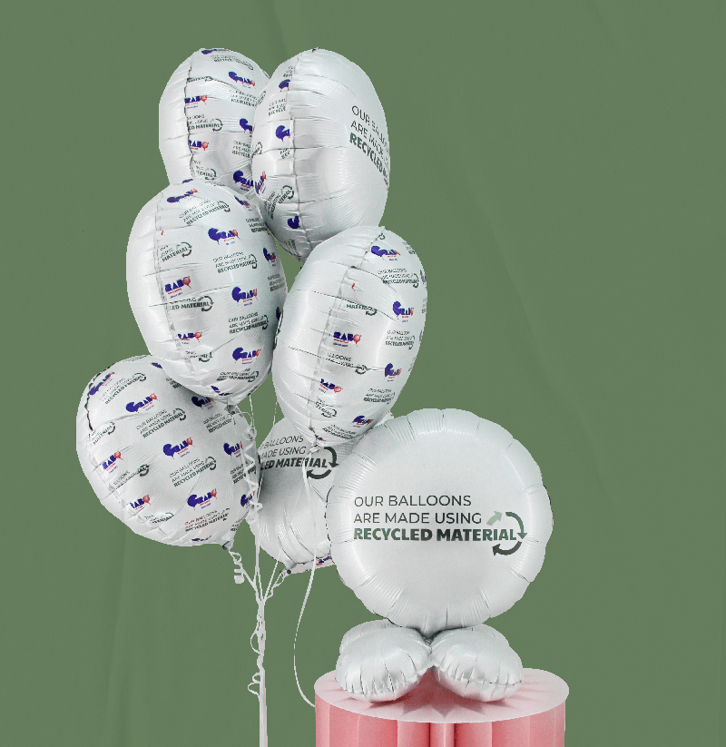 Our balloons are made using Recycled Material