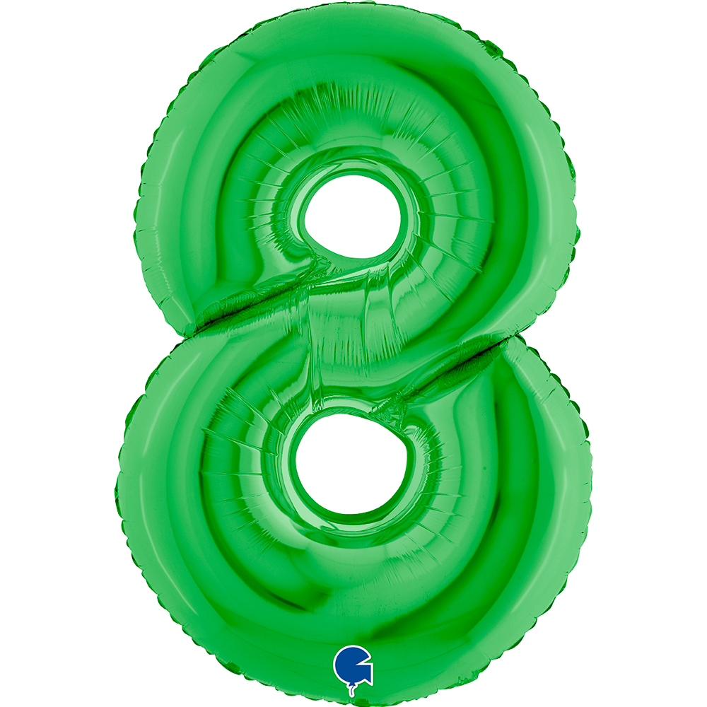 Palloncino Number 8 Green 40inc verde