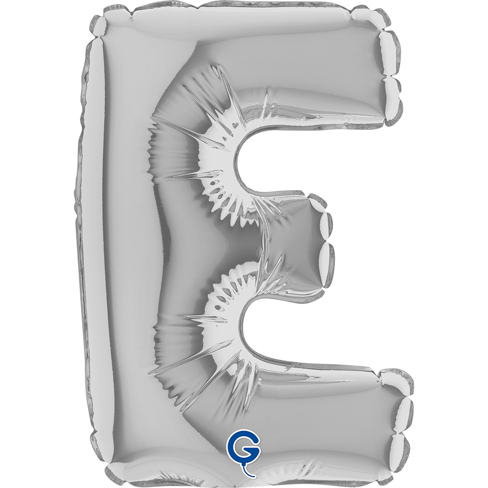 Balloon Letter E Silver 07inc silver