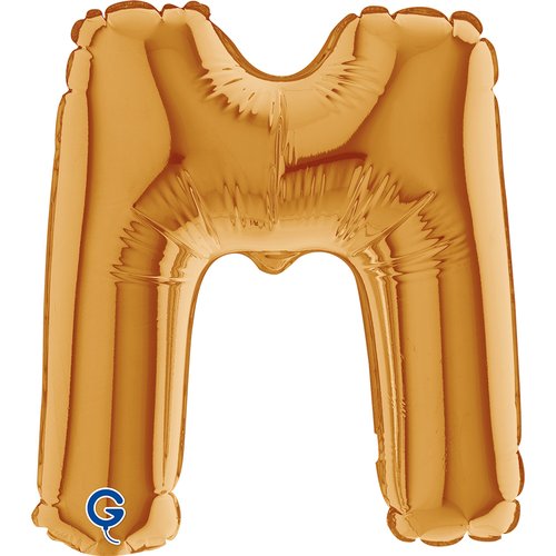 Balloon Letter M Gold 07inc gold