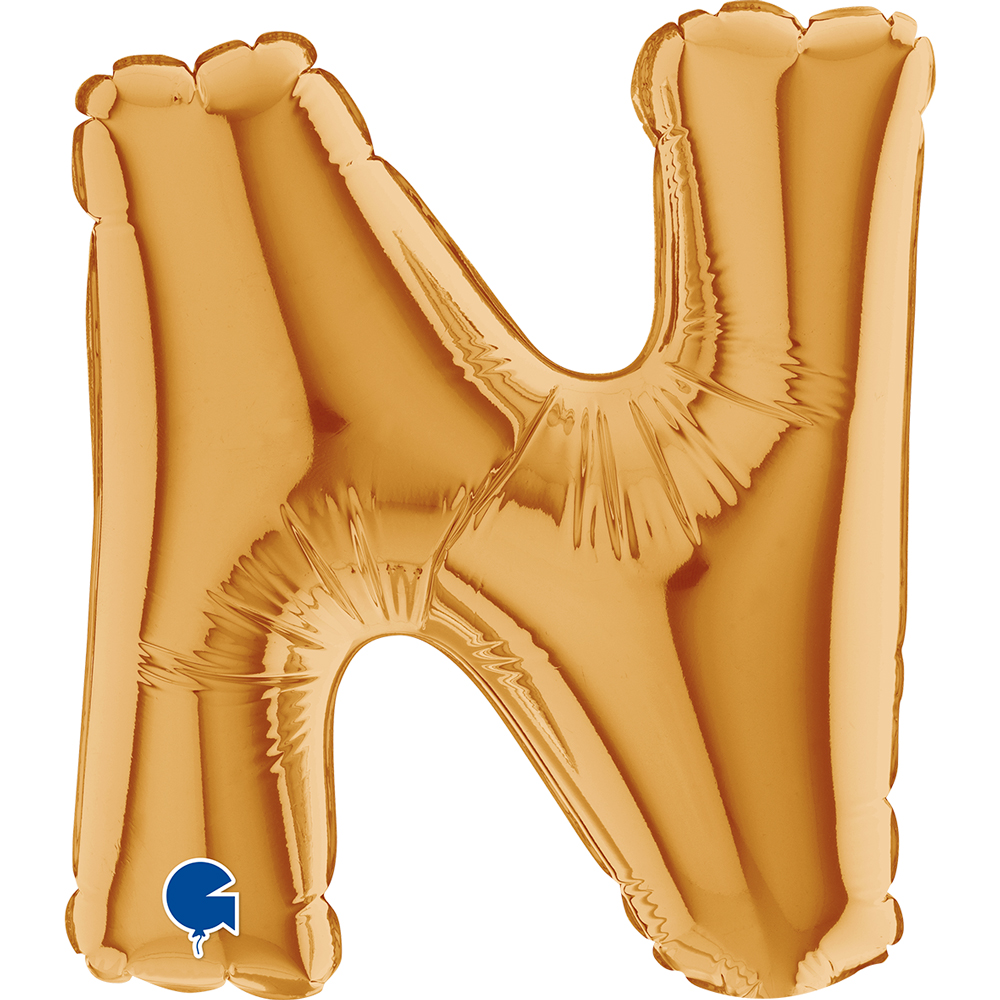 Balloon Letter N Gold 07inc gold