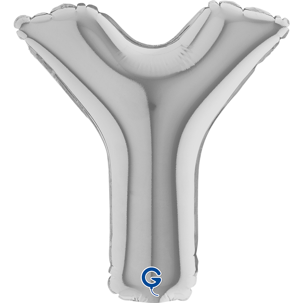 Balloon Letter Y Silver 07inc silver