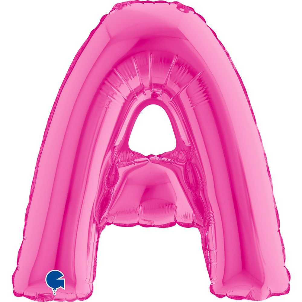 Balloon Letter A Fuxia 14inc pink