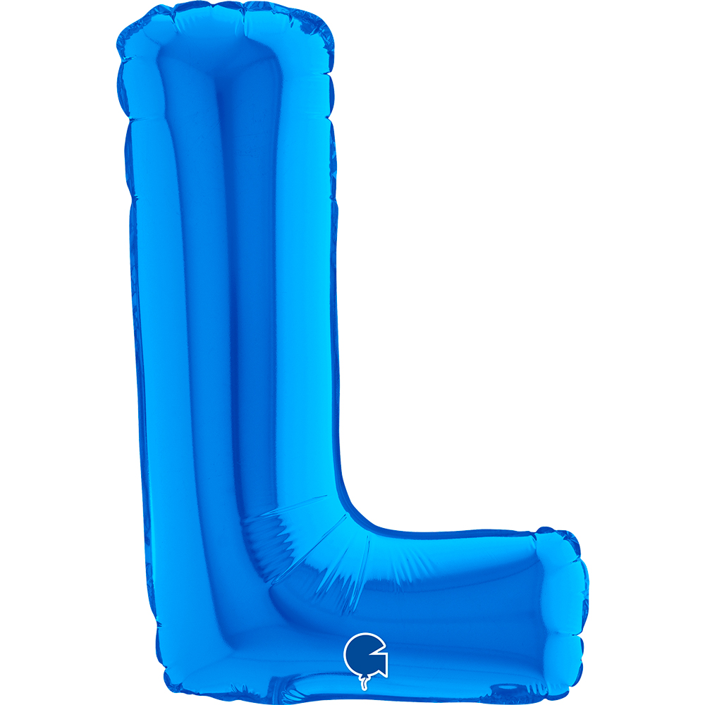 Balloon Letter L Blue 14inc blue
