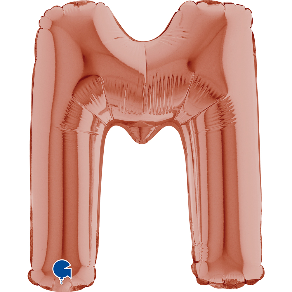 Balloon Letter M Rose Gold 14inc rose gold