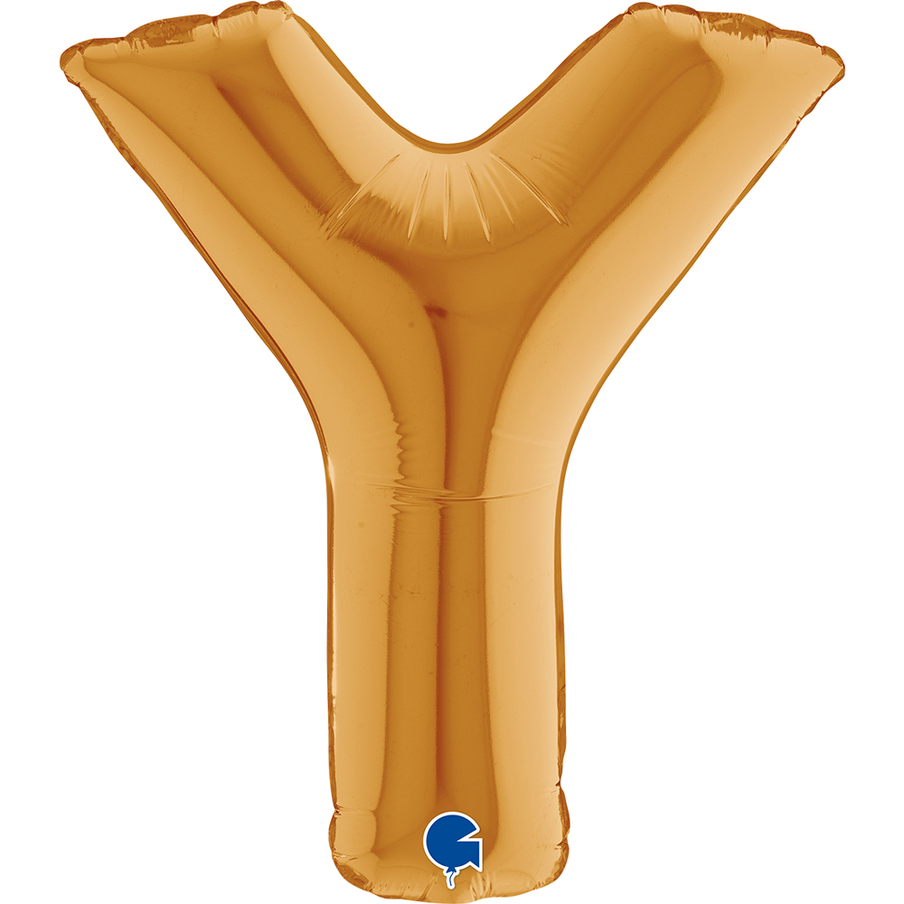 Balloon Letter Y Gold 14inc gold