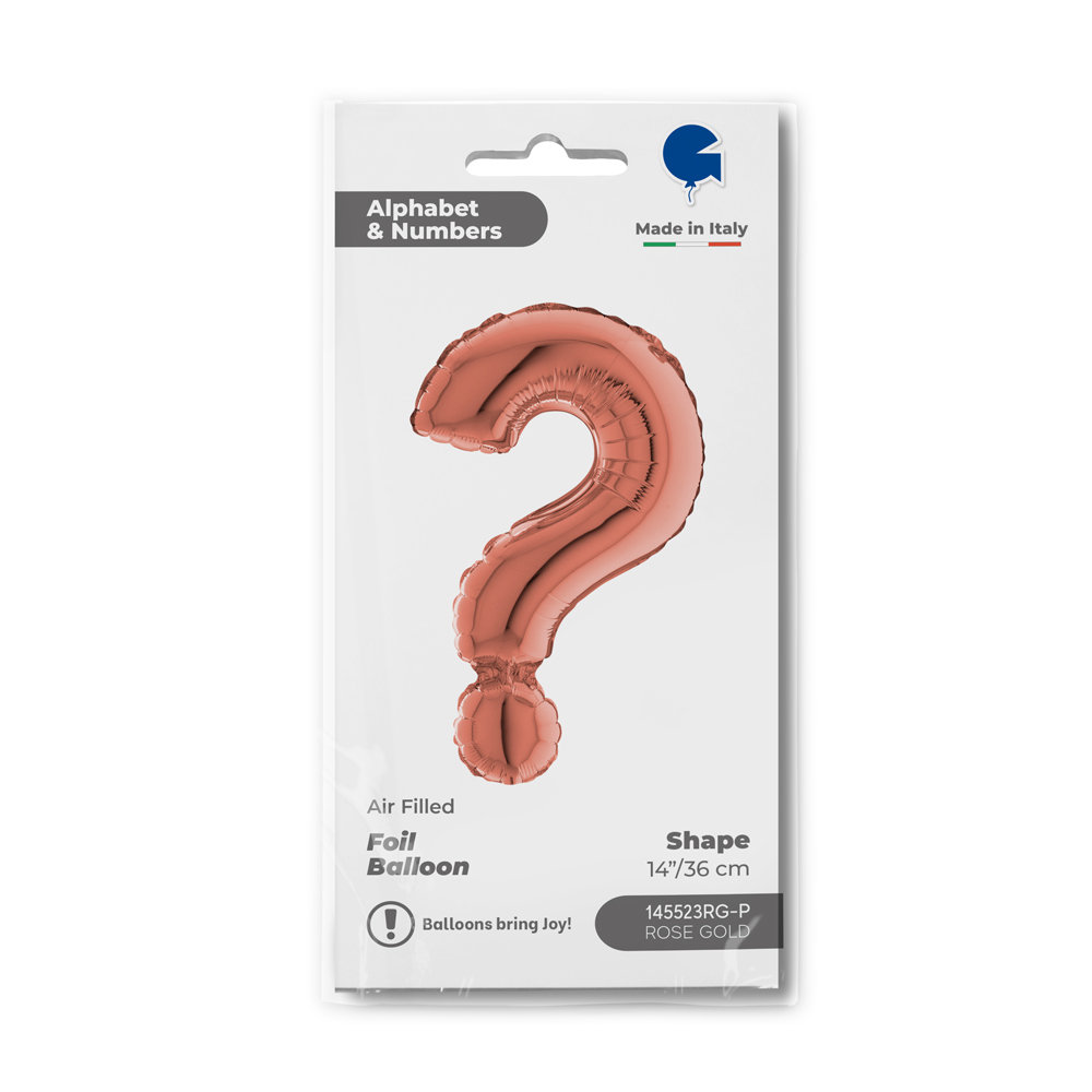 Balloon Symbol Question Mark Rose Gold 14inc rose gold