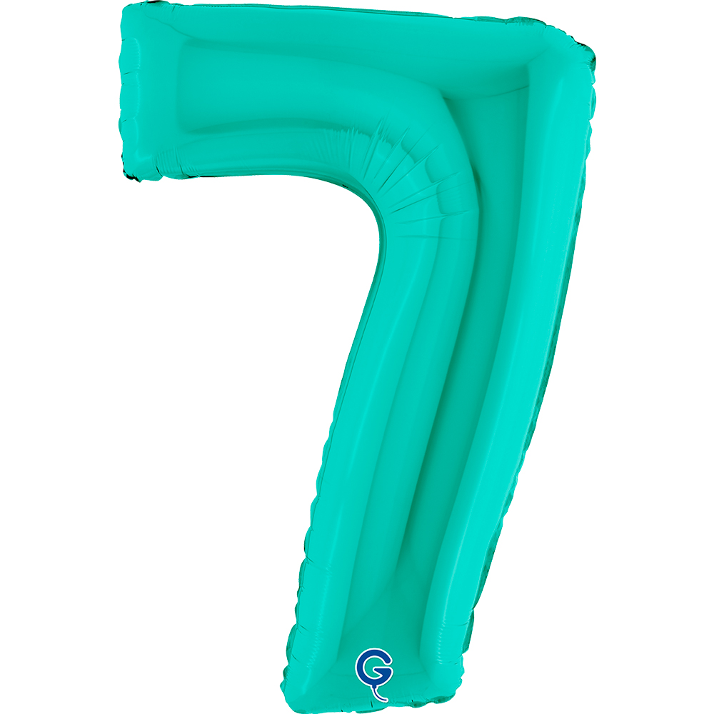 Palloncino Number 7 Tiffany 40inc blu