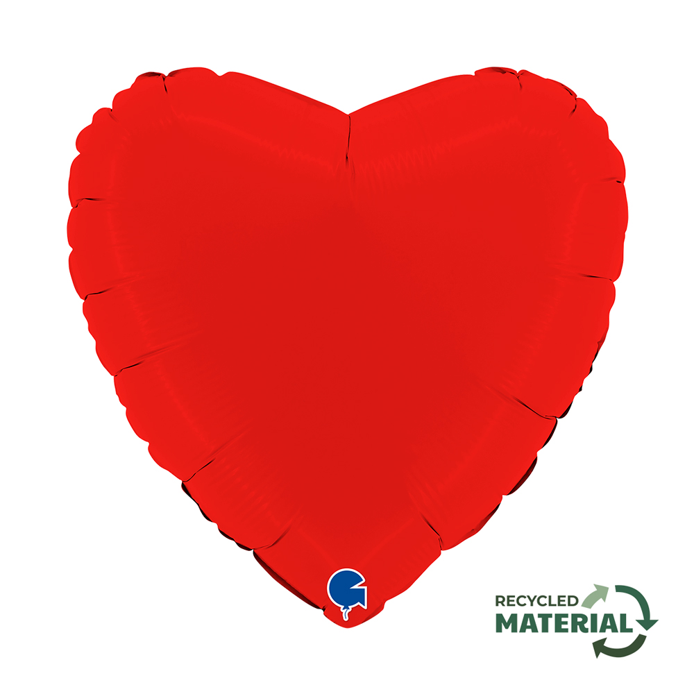 Balloon Heart 18inc Matte Red red