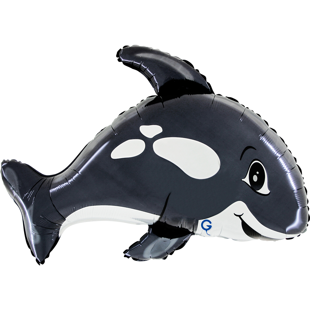 Balloon Killer Whale Black black