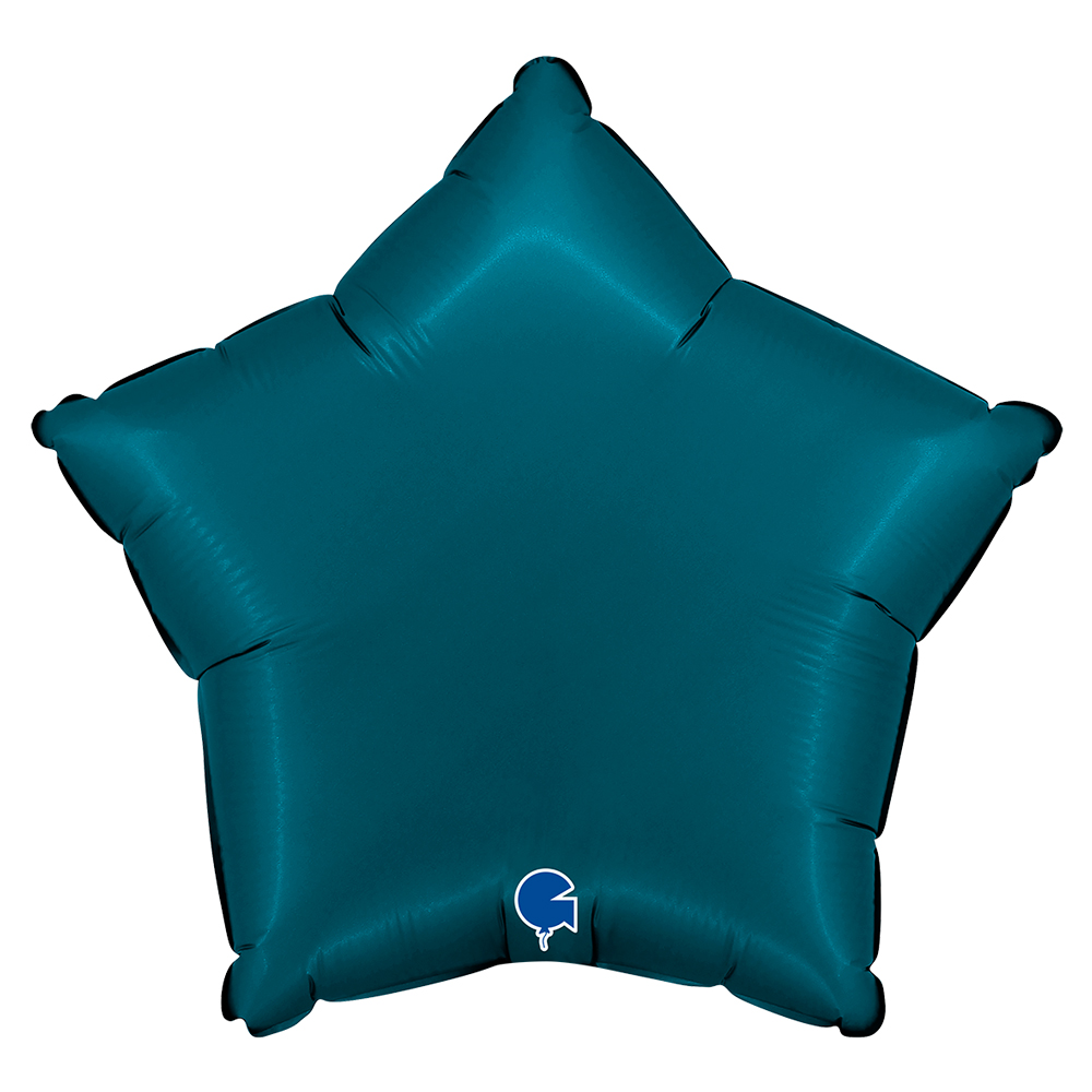 Balloon Star 18inc Satin Petrol Blue blue