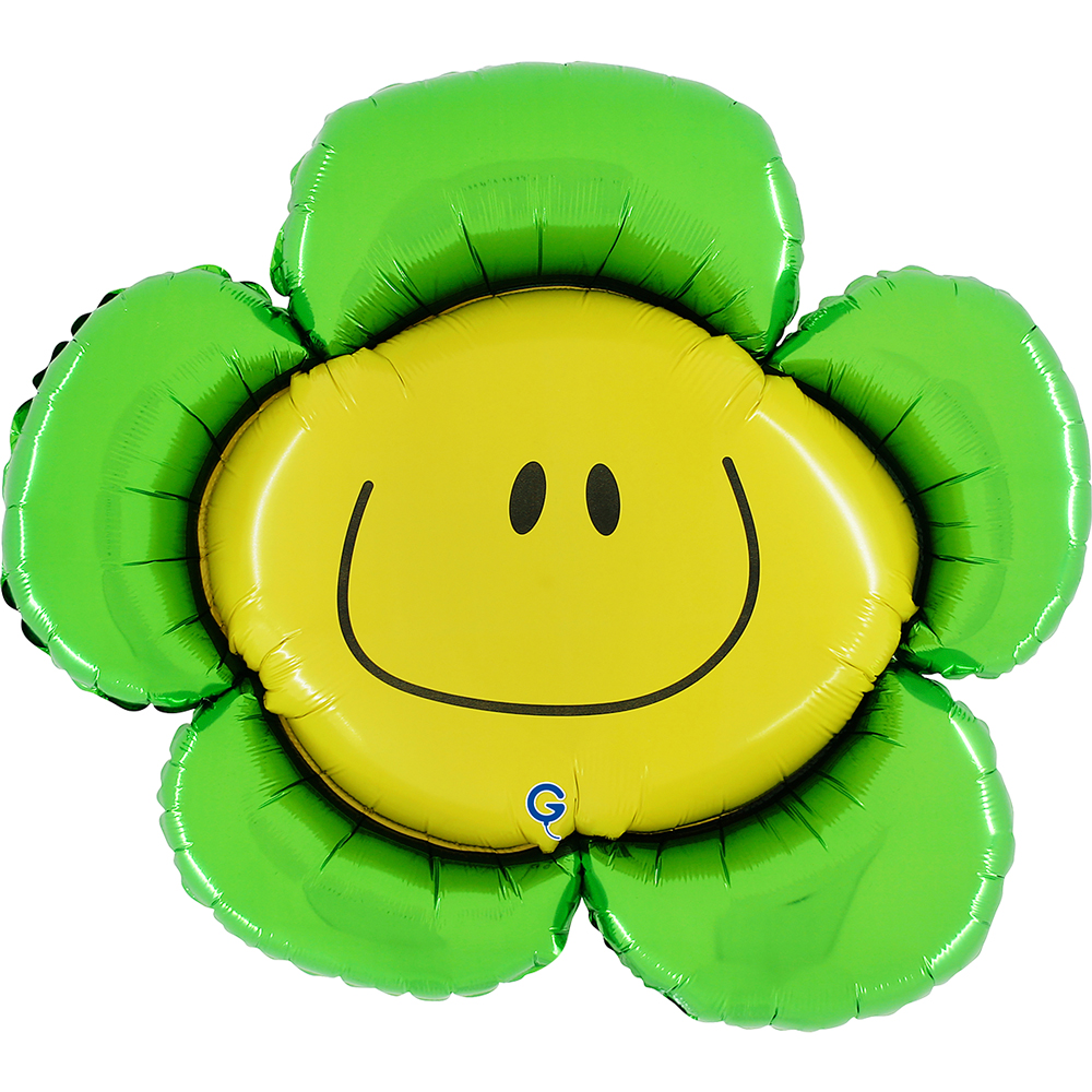 Balloon Smiley Flower Green green