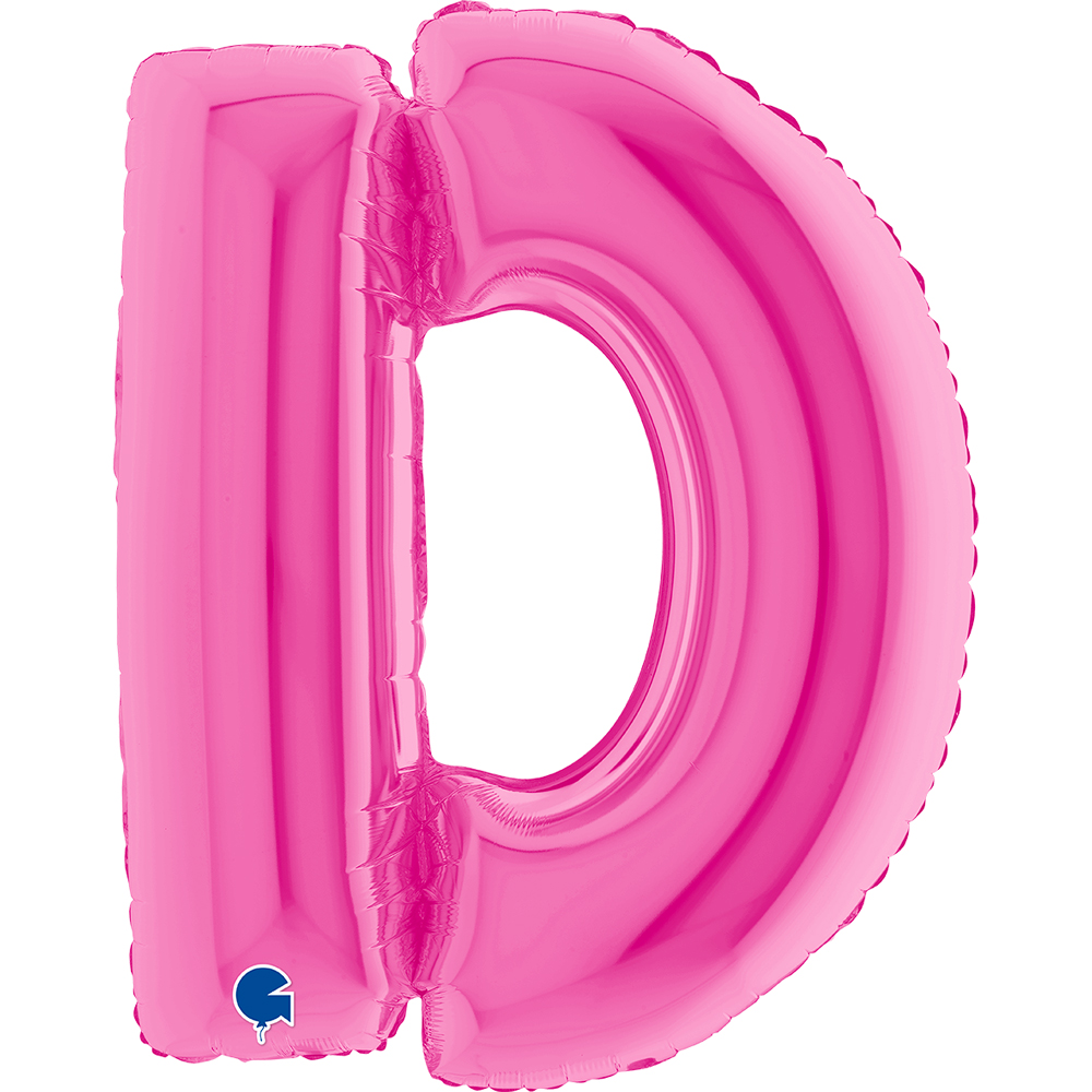 Balloon Letter D Fuxia 40inc pink