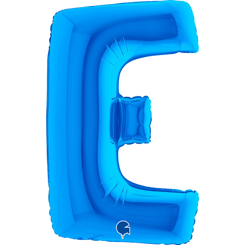 Balloon Letter E Blue 40inc blue