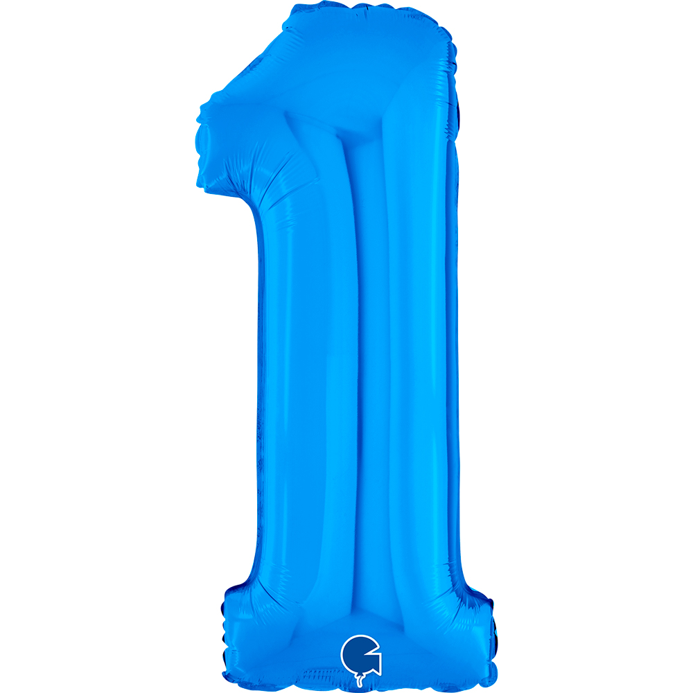 Balloon Number 1 Blue 26inc blue