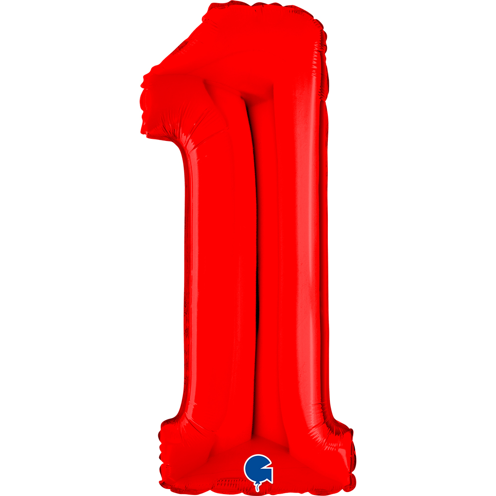 Balloon Number 1 Red 26inc red
