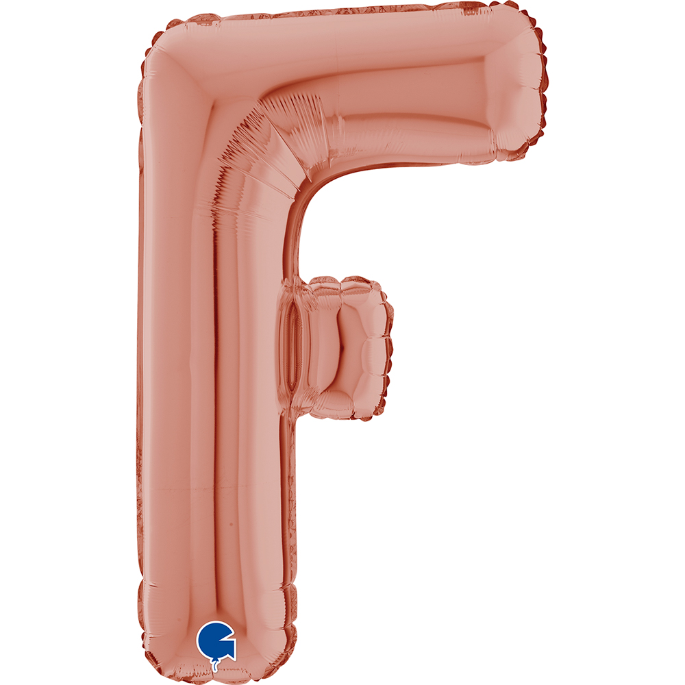 Balloon Letter F Rose Gold 26inc rose gold