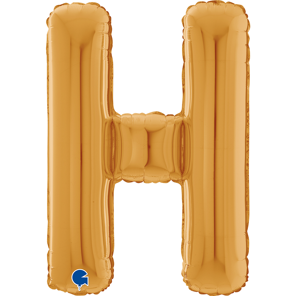 Balloon Letter H Gold 26inc gold