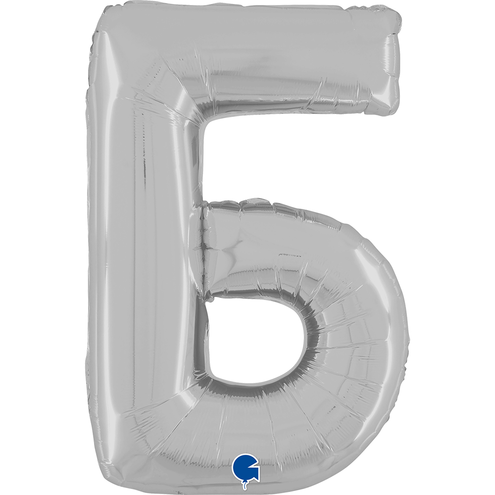 Balloon Cyrillic Letter B Silver 26inc silver