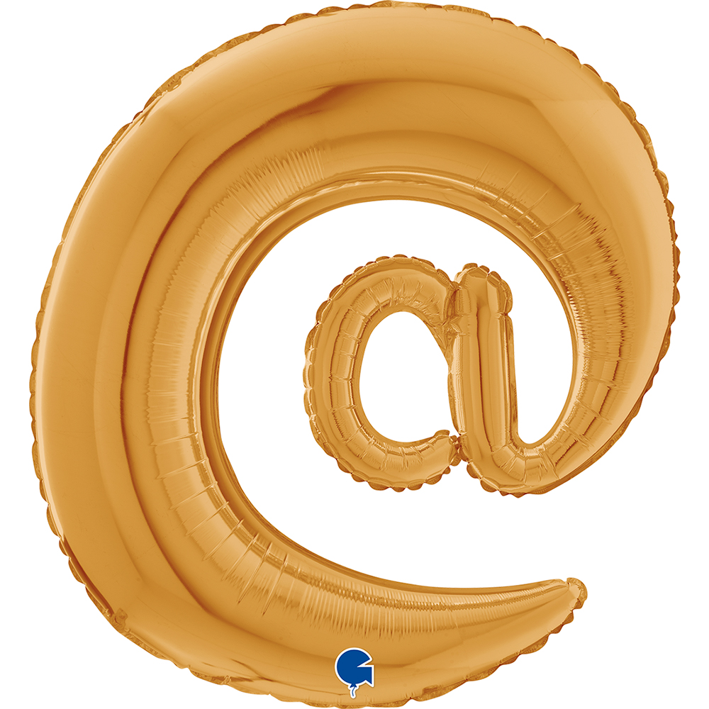 Balloon Symbol At Gold 26inc gold