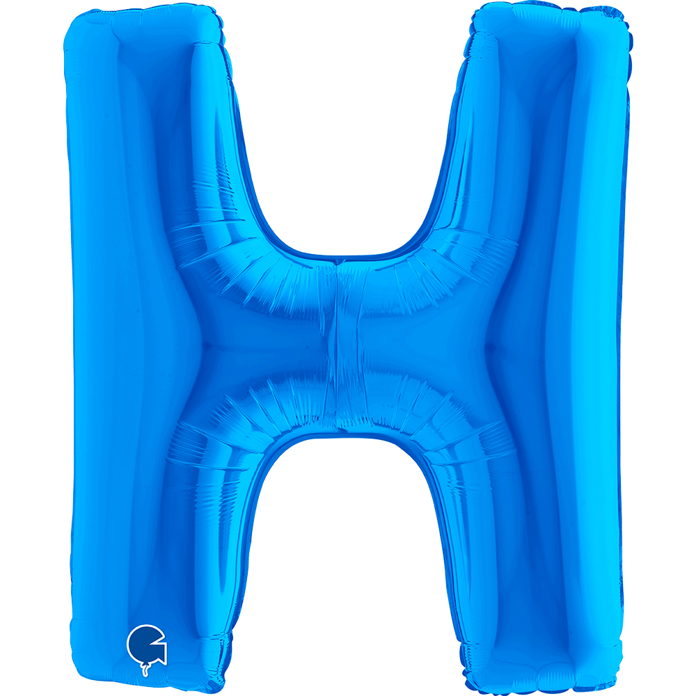 Balloon Letter H Blue 40inc blue