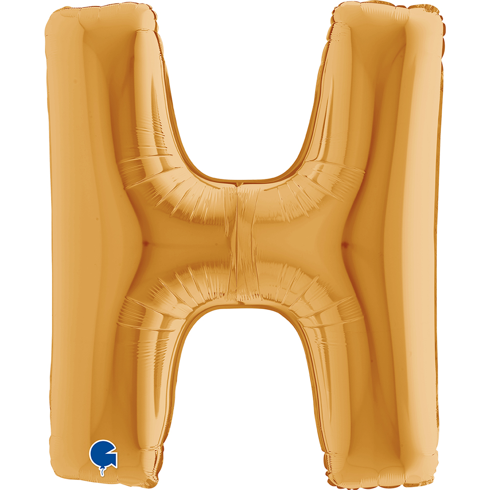 Balloon Letter H Gold 40inc gold