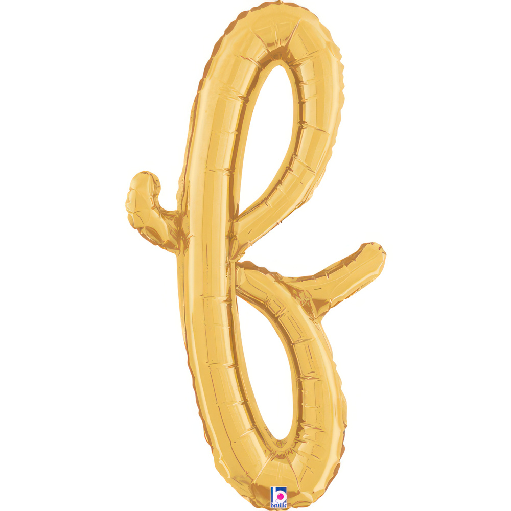 Palloncino Letter F Script Gold oro