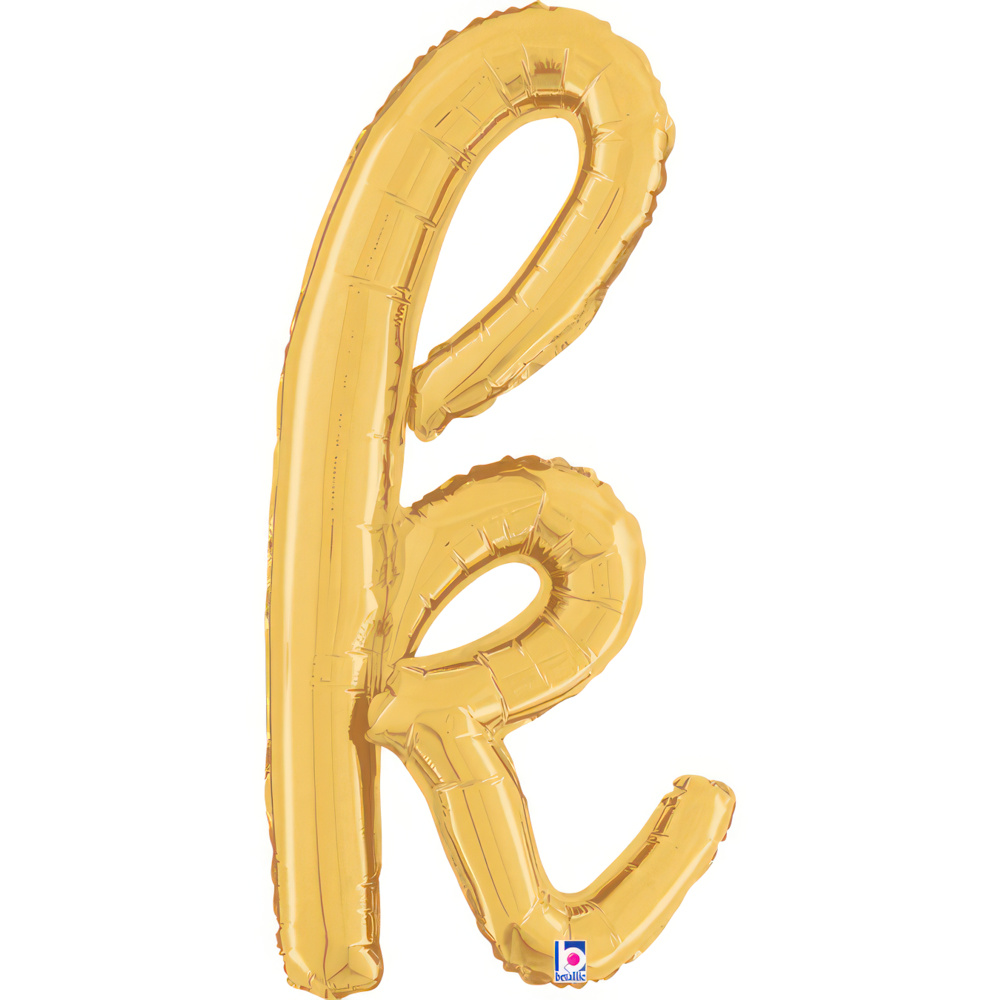 Balloon Letter K Script Gold gold