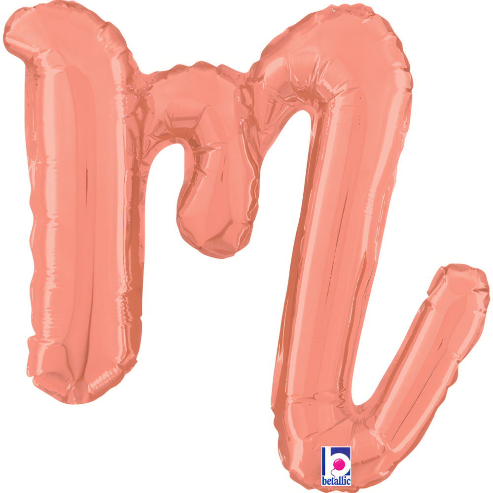Balloon Letter M Script Rose Gold rose gold