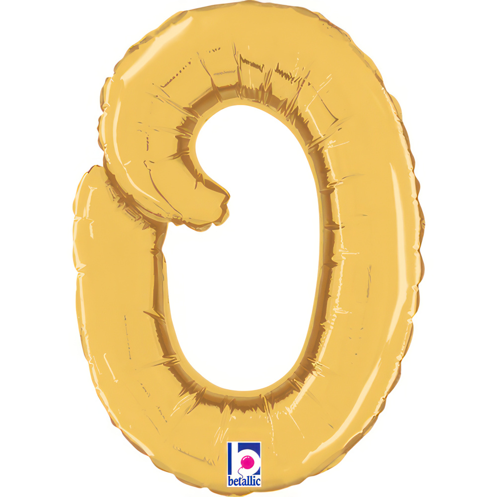Palloncino Letter O Script Gold oro