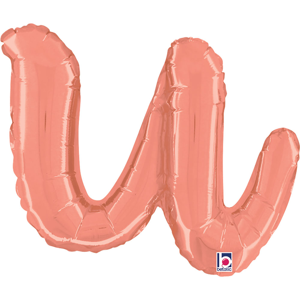 Balloon Letter U Script Rose Gold rose gold