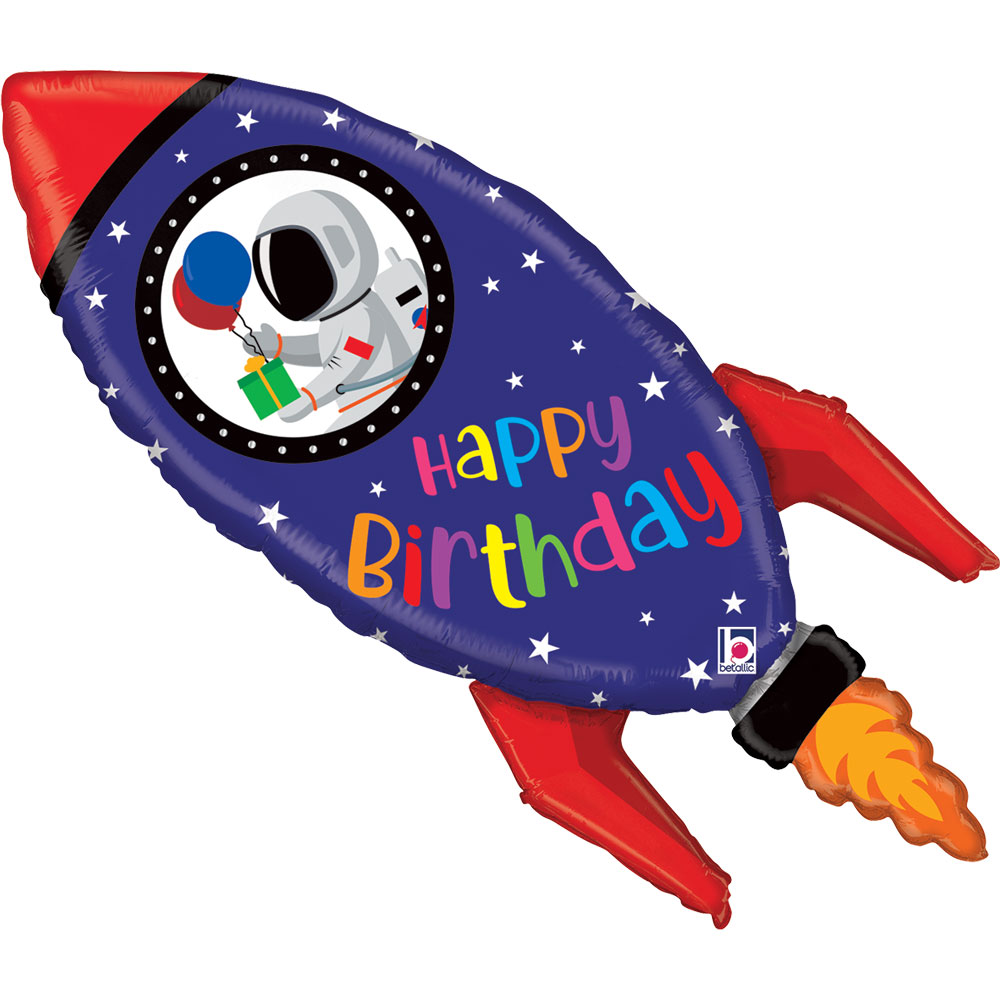 Balloon Birthday Rocket multicolor