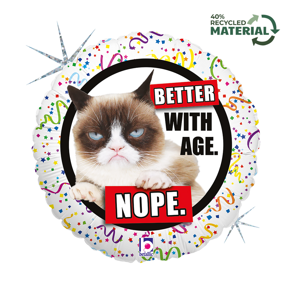 Balloon R18 Grumpy Cat Better w/Age multicolor
