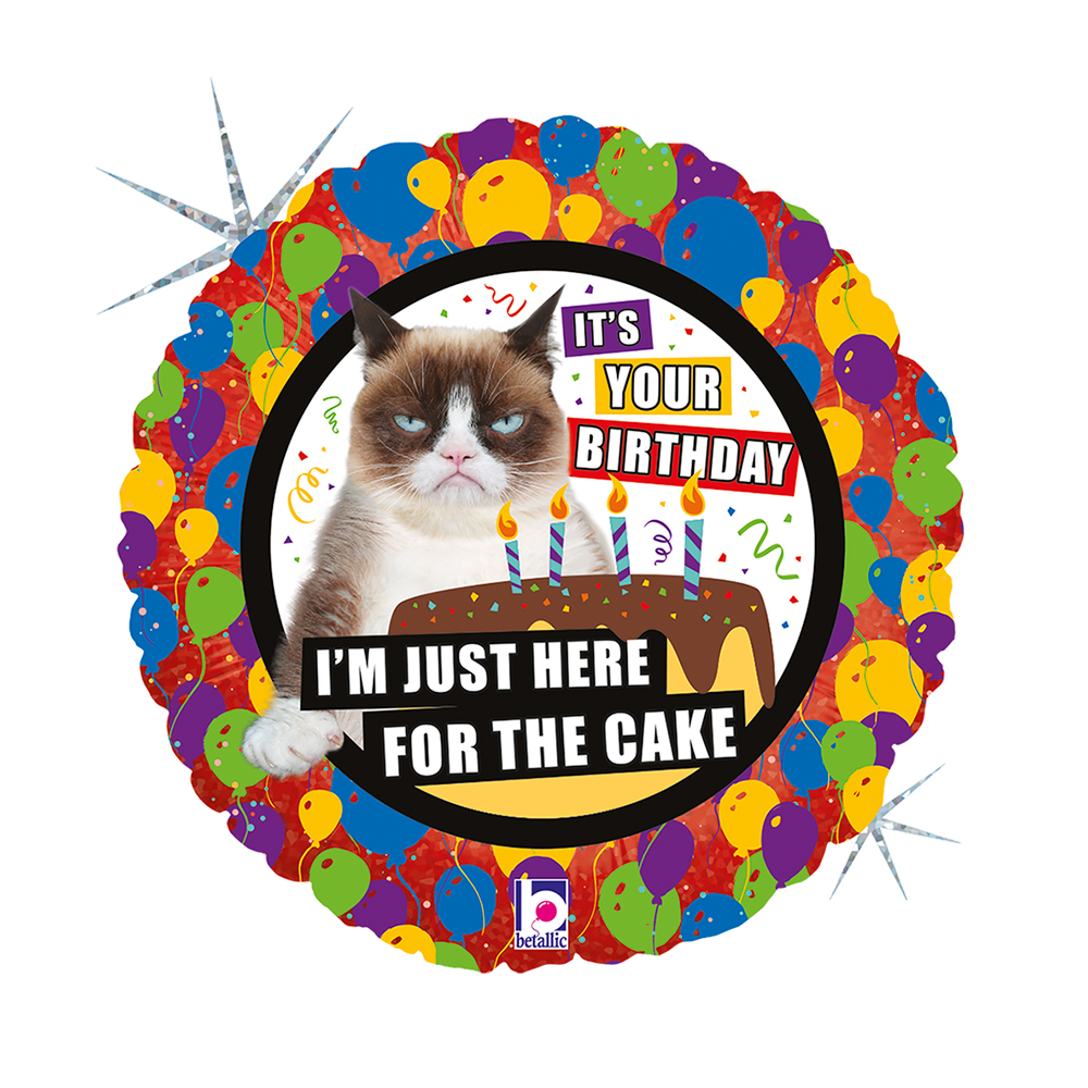 Balloon R18 Grumpy Cat Cake Birthday multicolor