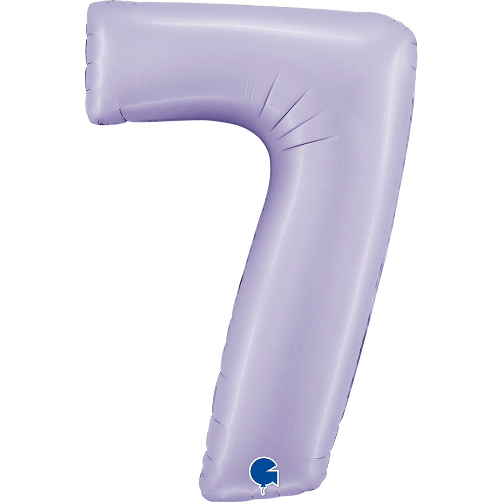 Balloon Number 7 Satin Lilac 40inc lilac