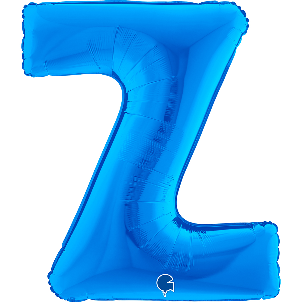 Balloon Letter Z Blue 40inc blue