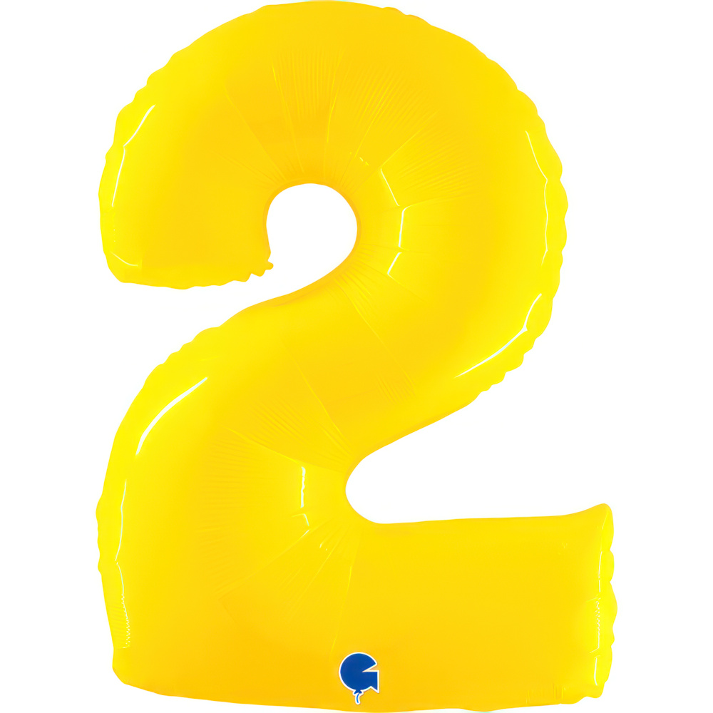 Balloon Number 2 Yellow Fluo 40inc yellow