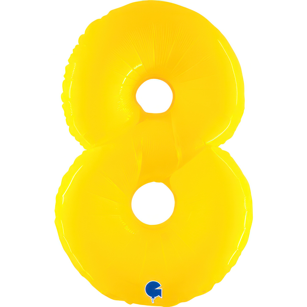 Balloon Number 8 Yellow Fluo 40inc yellow
