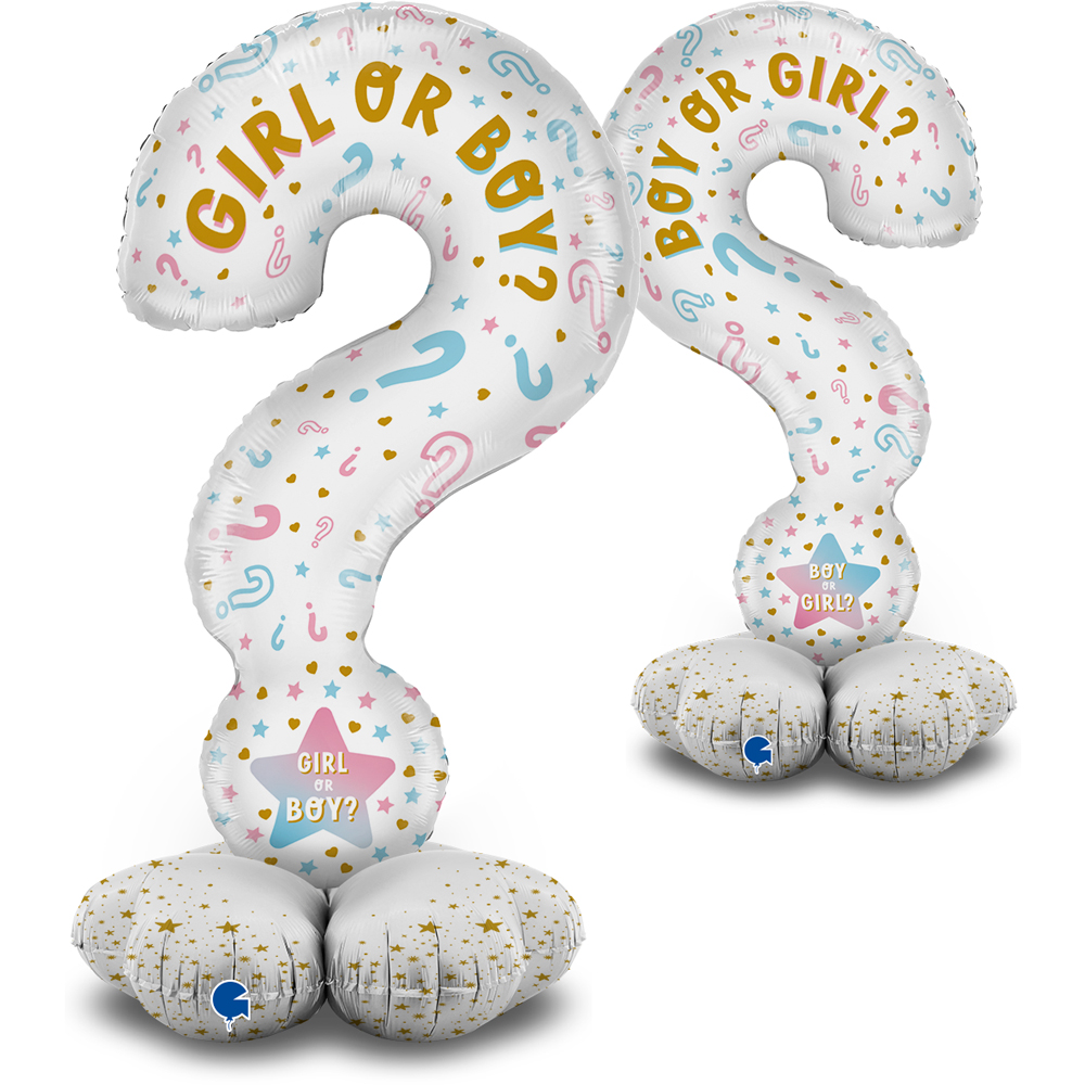 Balloon The Standups - Question Mark Gender Reveal multicolor