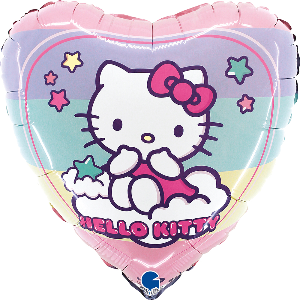 Balloon H18 Hello Kitty Rainbow pink