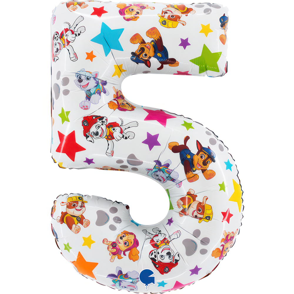 Balloon Paw Patrol - Number Five 26inc multicolor