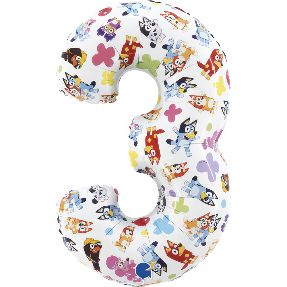 Balloon Bluey - Number Three 26inc multicolor