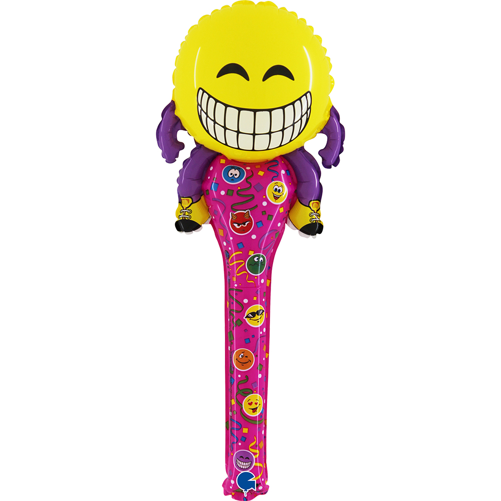 Balloon Funny Face Shake yellow